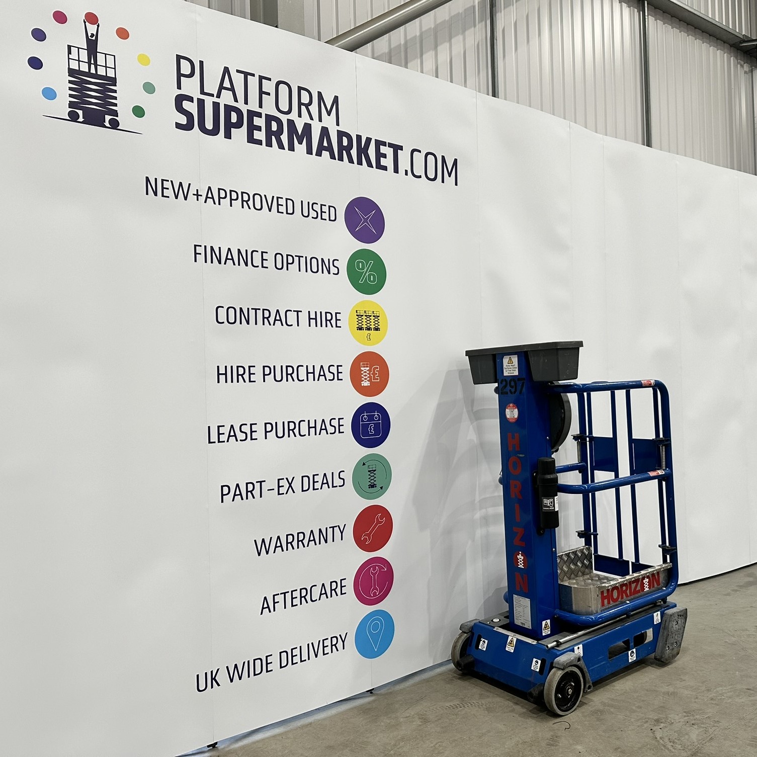 3.5m Used Power Towers Pecolift Electric Push Around Platform ...