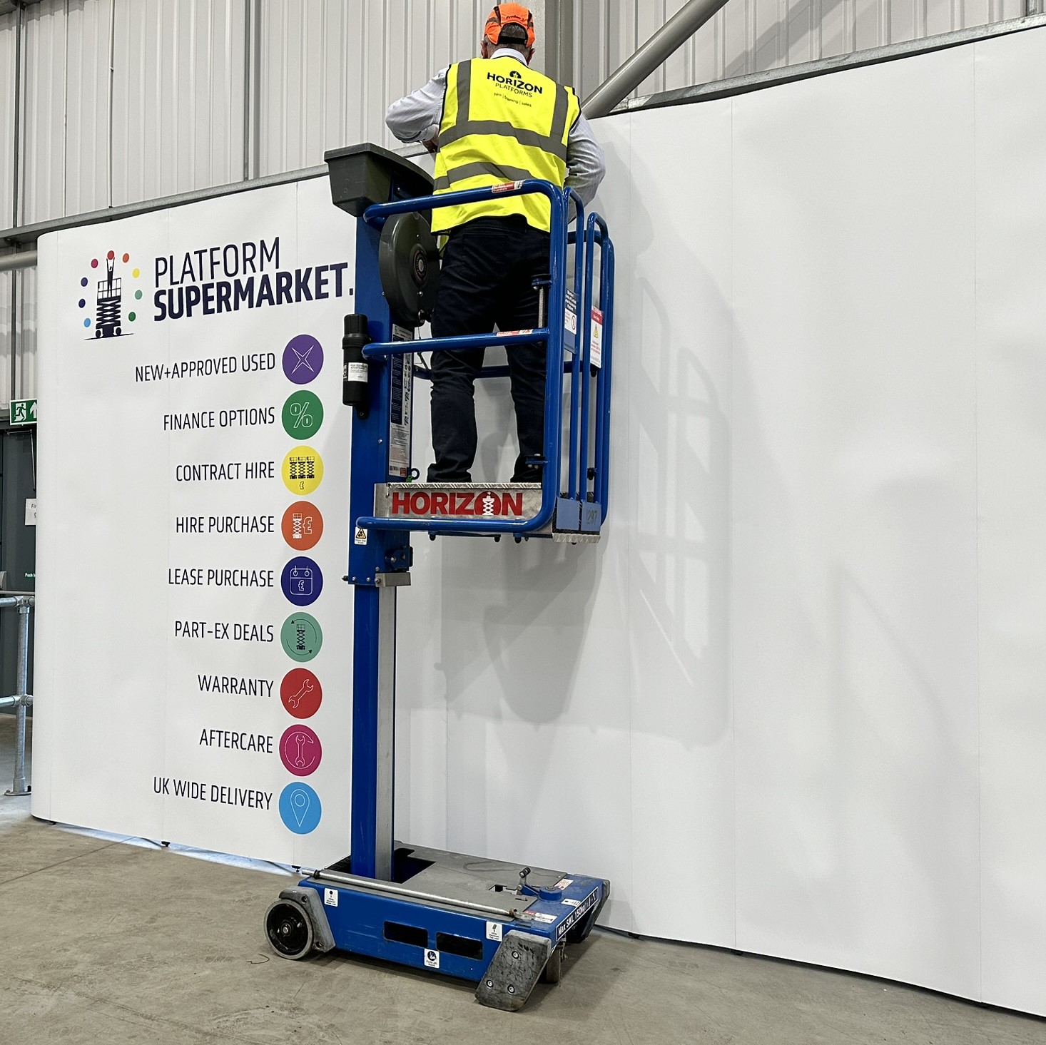 3.5m Used Power Towers Pecolift Electric Push Around Platform ...